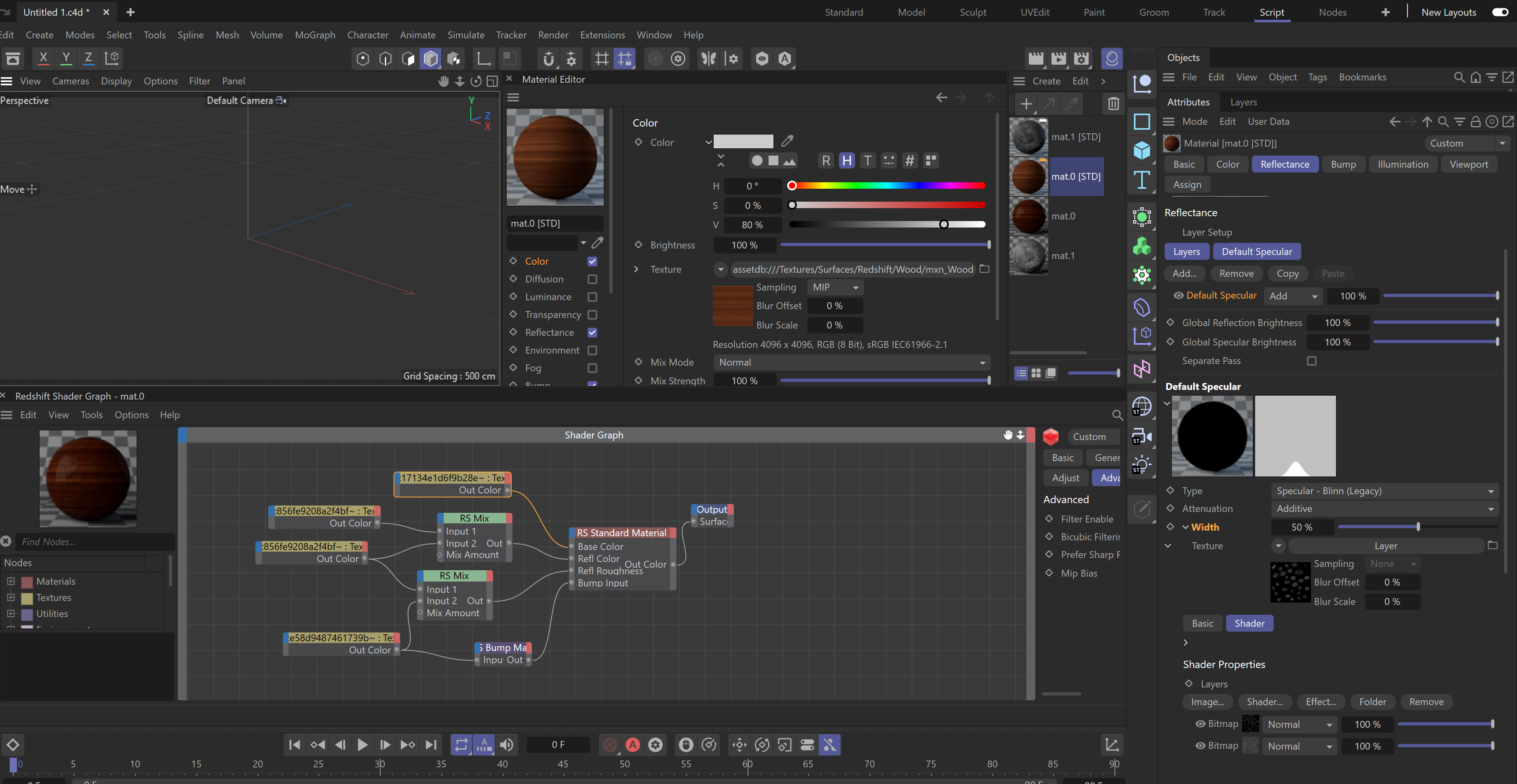 Script that converts Redshift materials back to C4D standard ones